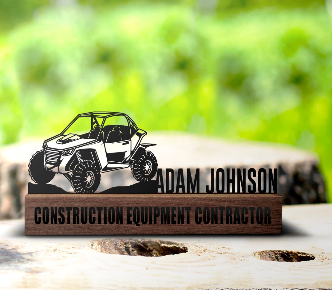 Custom Utility Vehicle ATV Desk Name Plate Wedge Personalized UTV ...