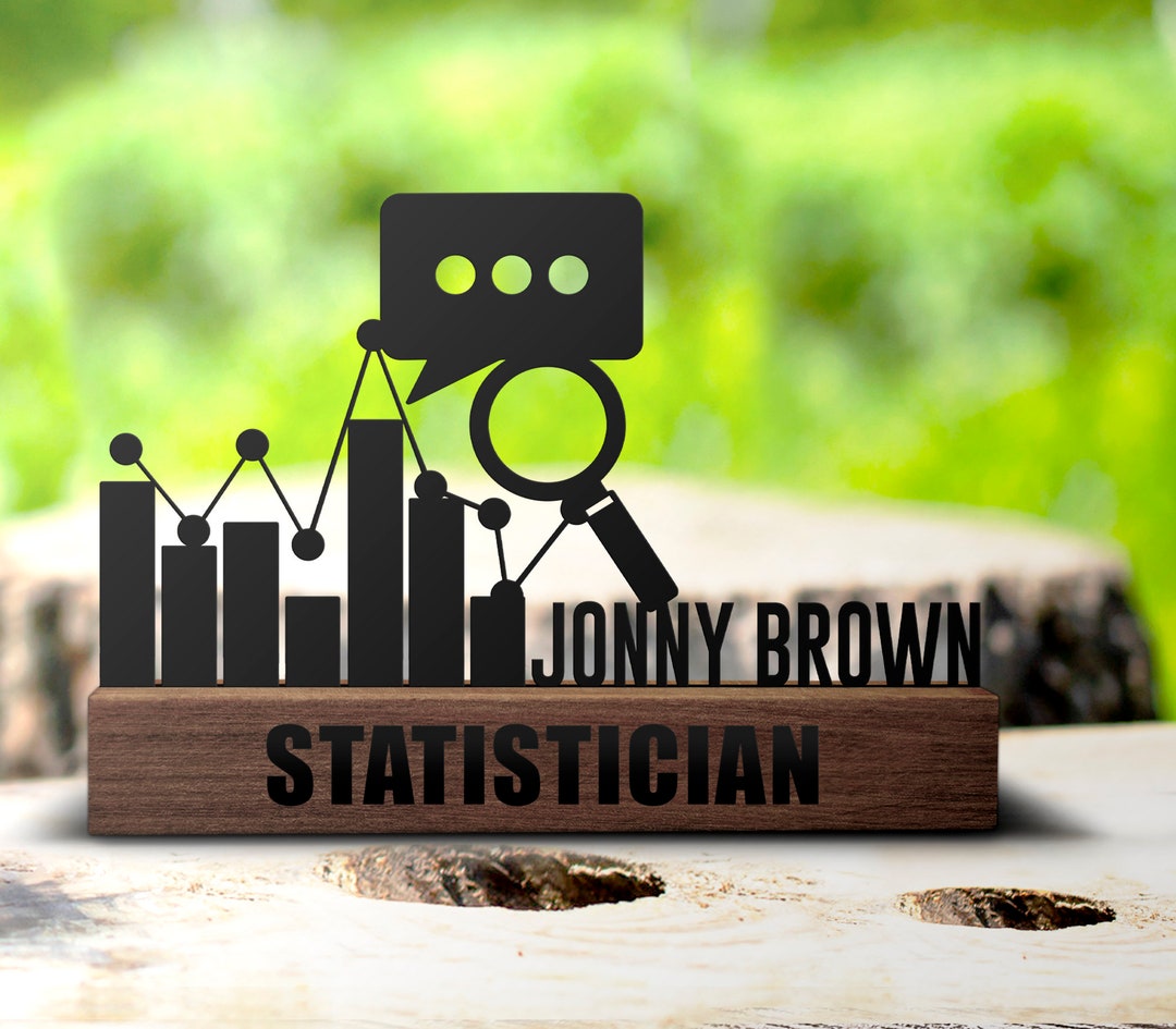 Custom Statistican Desk Name Plate Wedge Personalized Statistics ...