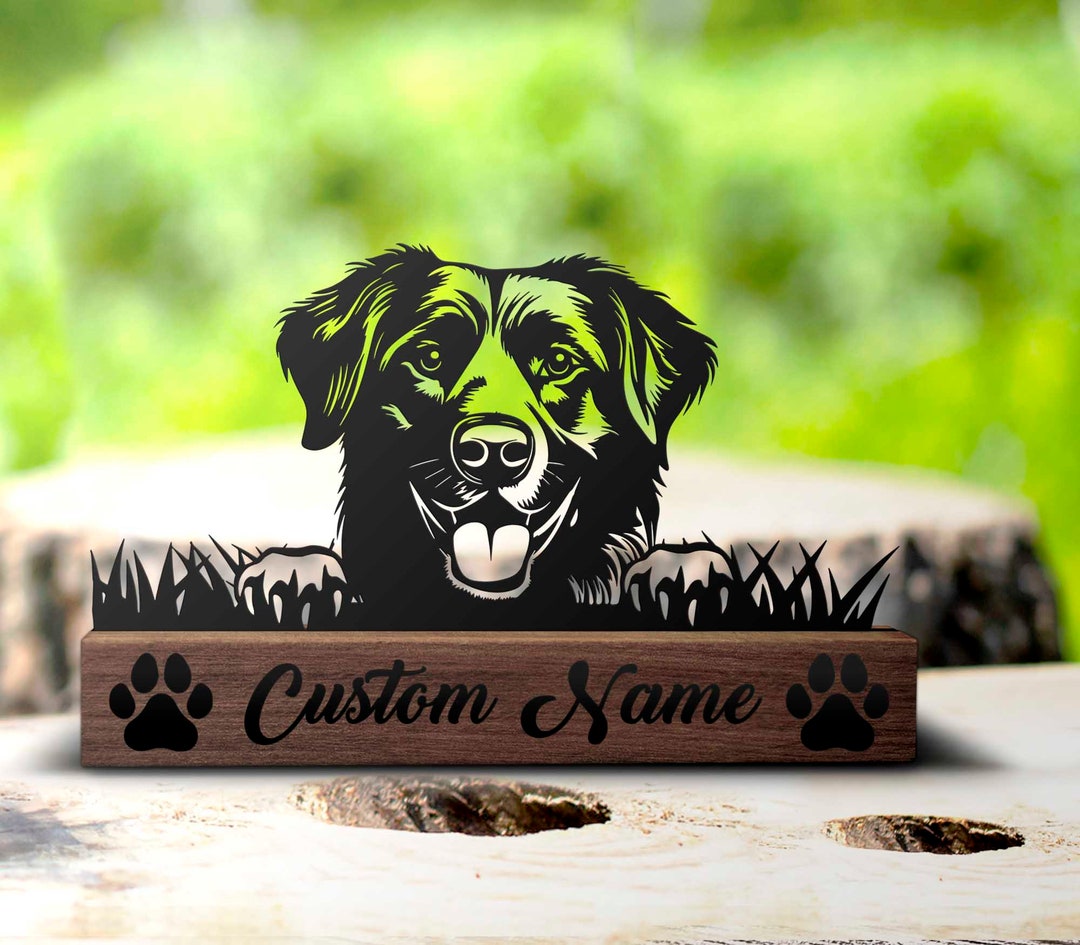 Custom Tornjak Dog Desk Name Plate Wedge Personalized Peeking Dog ...