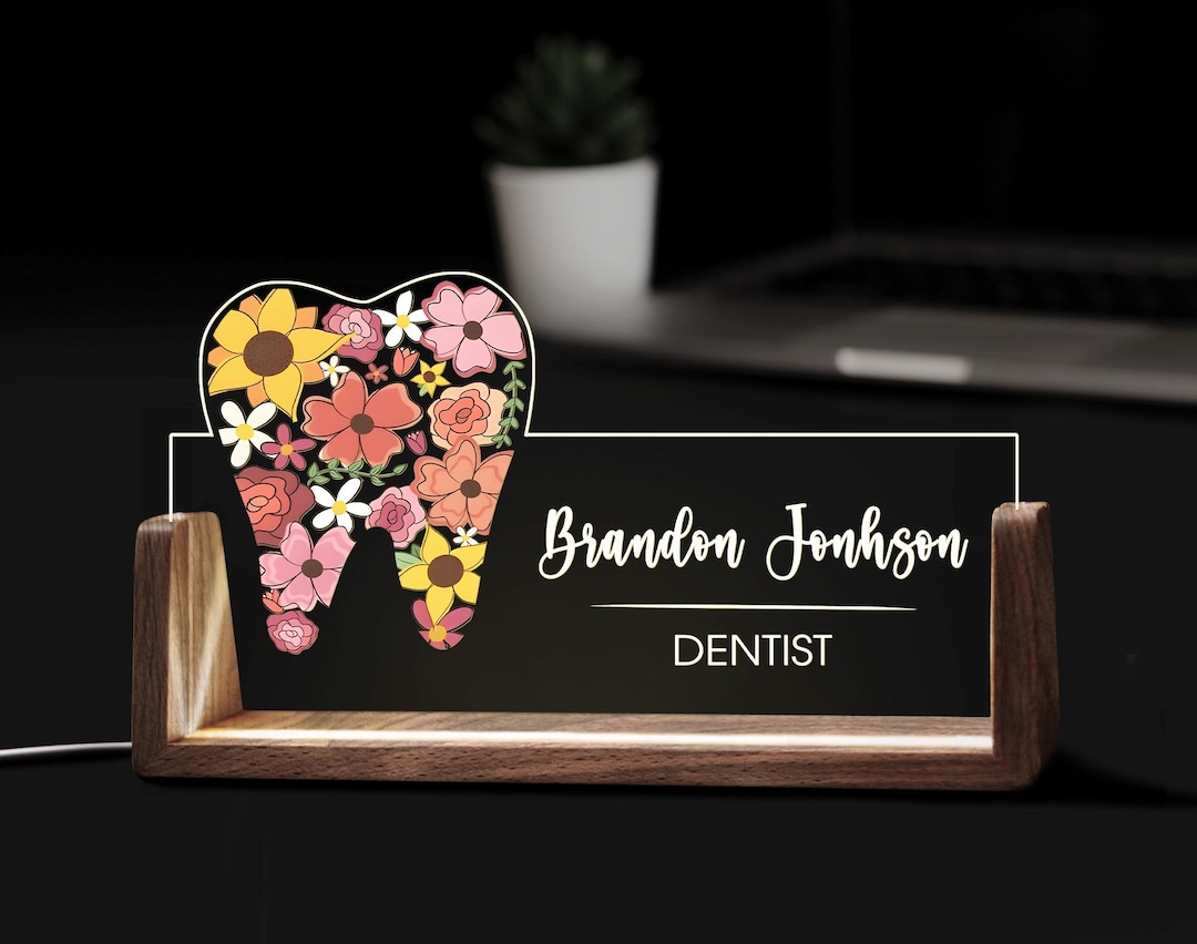 Custom Dental Desk Name Plate Personalized Medical Physician ...