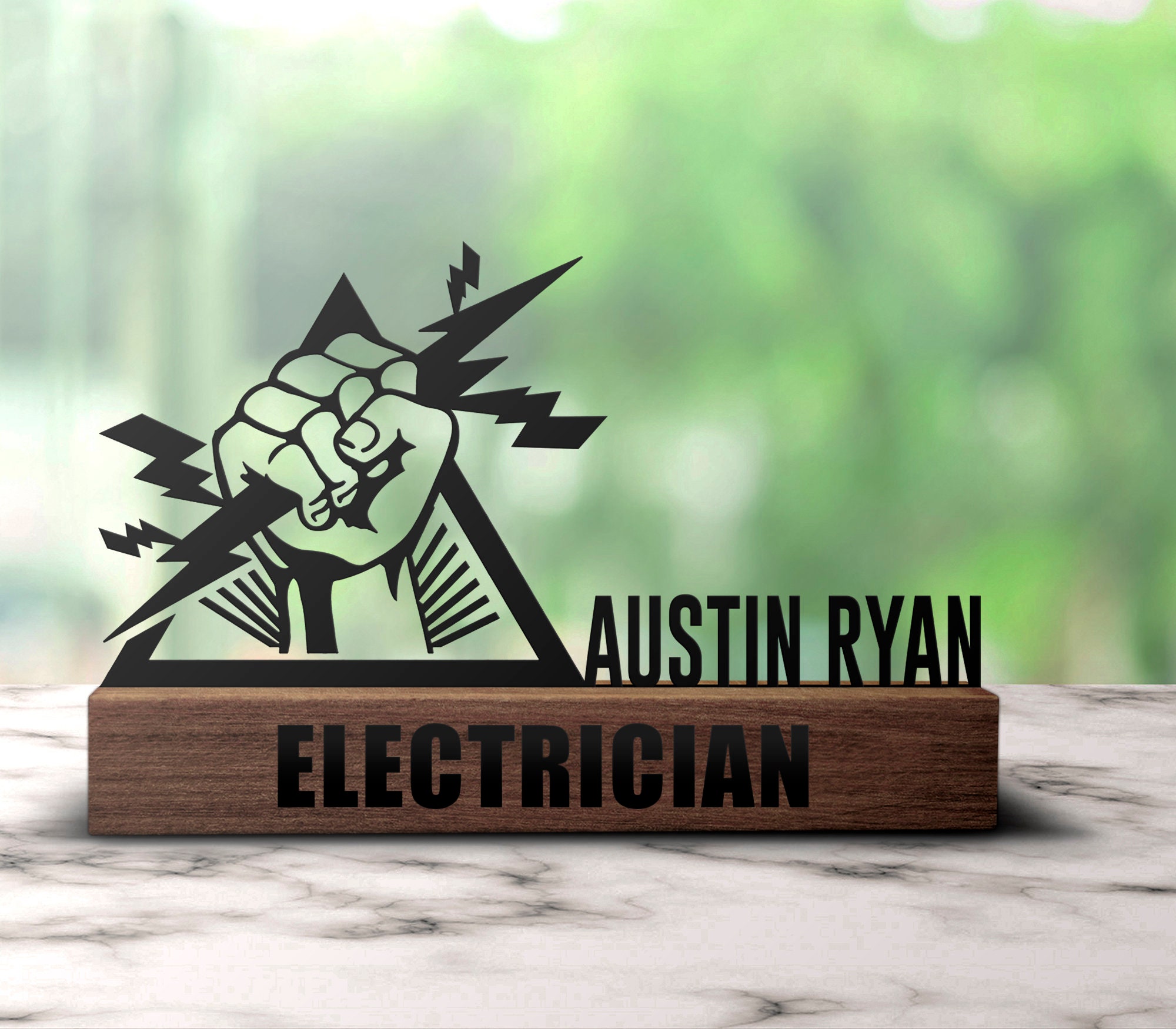 Custom Electrical Engineer Desk Name Plate Wedge Personalized - Etsy