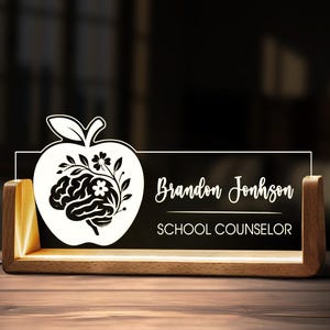 Custom School Counselor Name Plate Personalized School Psychologist ...