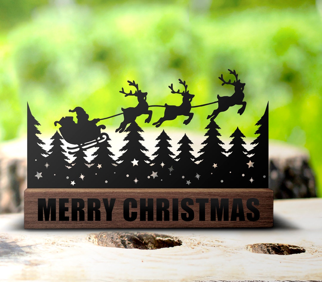 Custom Christmas Desk Name Plate Wedge Personalized Christmas Gifts ...