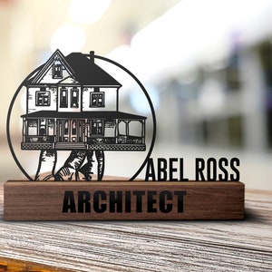 Custom Architect Desk Name Plate Wedge Personalized Architecture ...