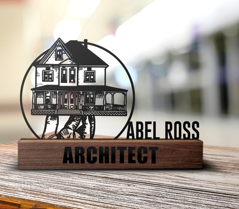 Custom Architect Desk Name Plate Wedge Personalized - Etsy