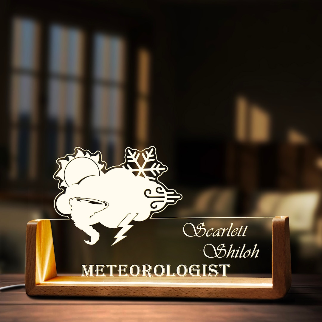 Custom Meteorologist Desk Name Plate Personalized Weather Forecasting ...