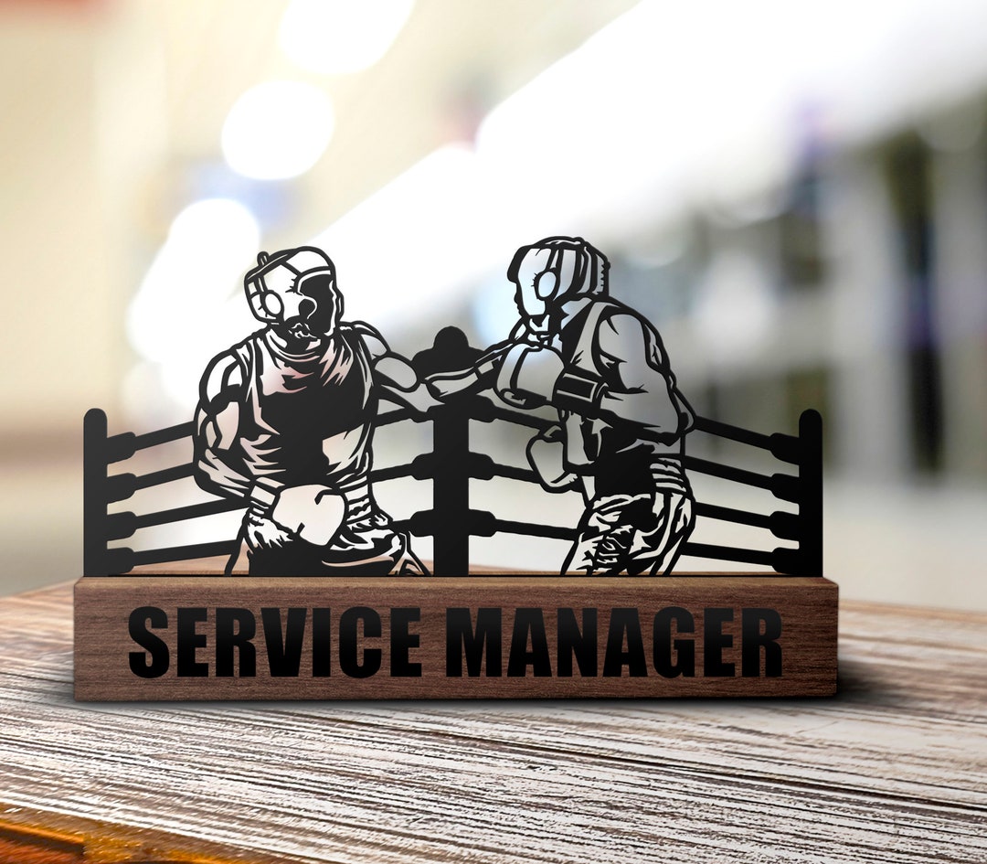 Custom Boxing Gloves Desk Name Plate Wedge Personalized Boxer Nameplate ...