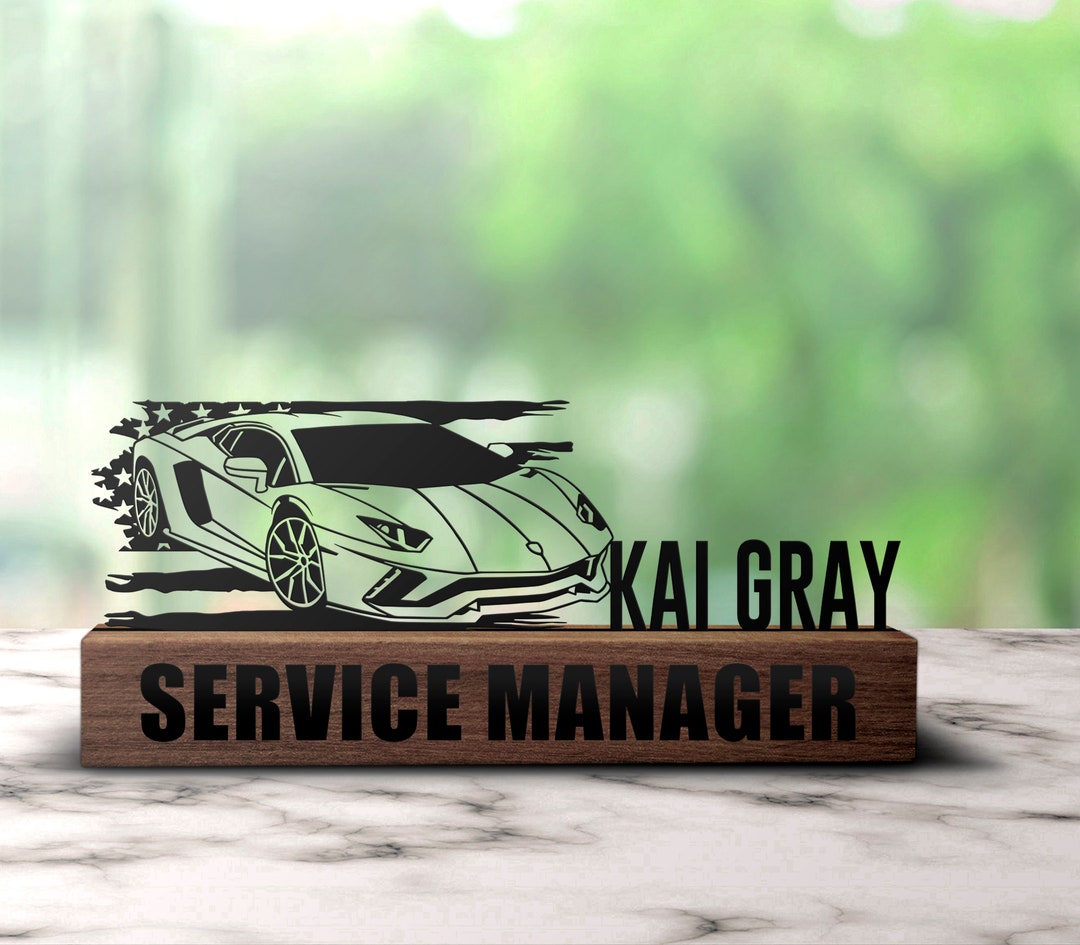 Custom Classic Muscle Car Desk Name Plate Wedge,personalized US Garage ...