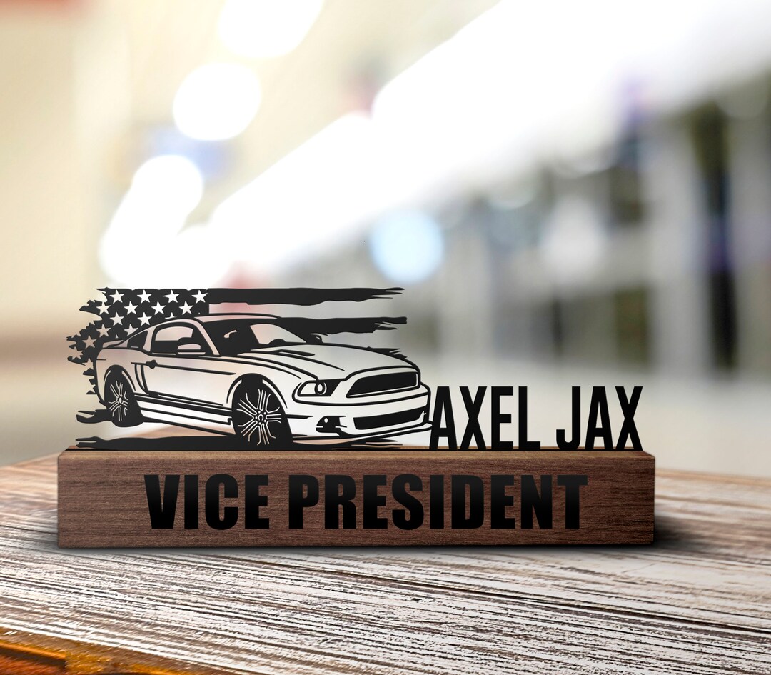 Custom Classic Muscle Car Desk Name Plate Wedge,personalized US Garage ...