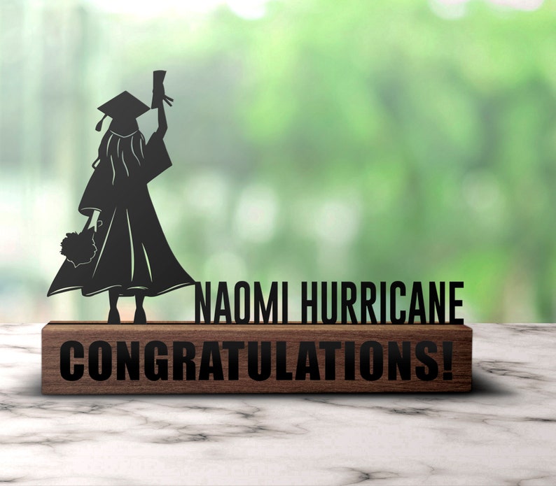 Custom Graduation Gift Desk Name Plate Wedge Personalized Graduates ...