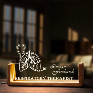 Custom Respiratory Therapist Name Plate Personalized Hospital Employee ...