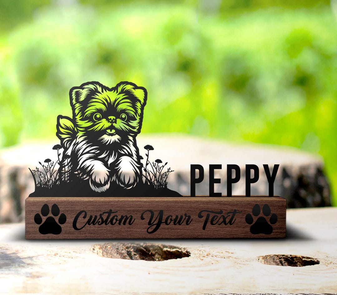 Custom Brussels Griffon Dog Desk Name Plate Wedge Personalized Dog ...