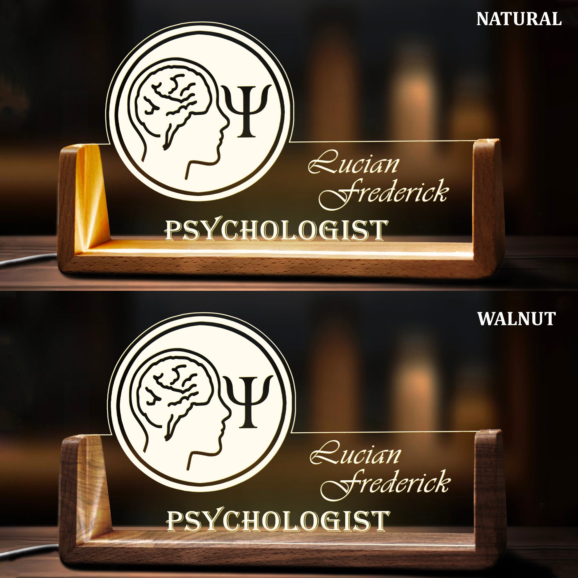 Custom Psychologist Desk Name Plate Personalized Psychology Professor ...