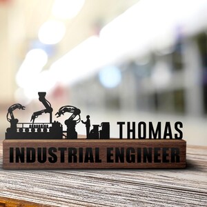 Custom Industrial Engineer Desk Name Plate Wedge Personalized ...