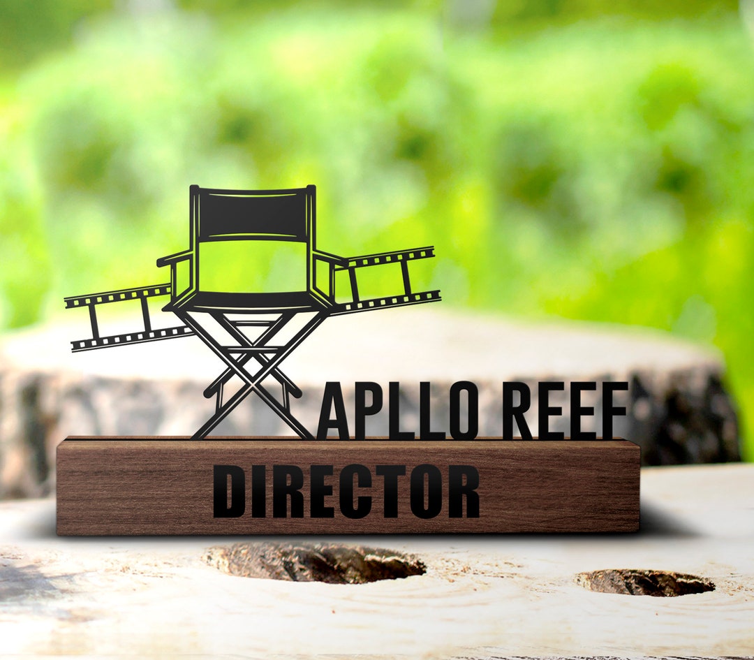 Custom Director Desk Name Plate Wedge Personalized Theatre Worker ...