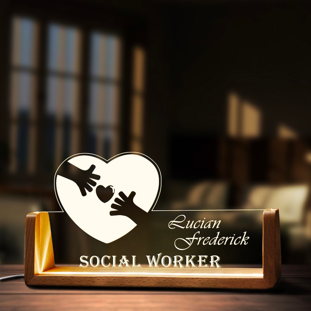 Custom School Counsel Desk Name Plate Personalized Counselor LED Light ...