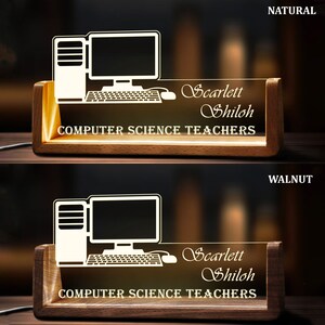 Custom Computer Science Teacher Desk Name Plate Personalized Teacher ...