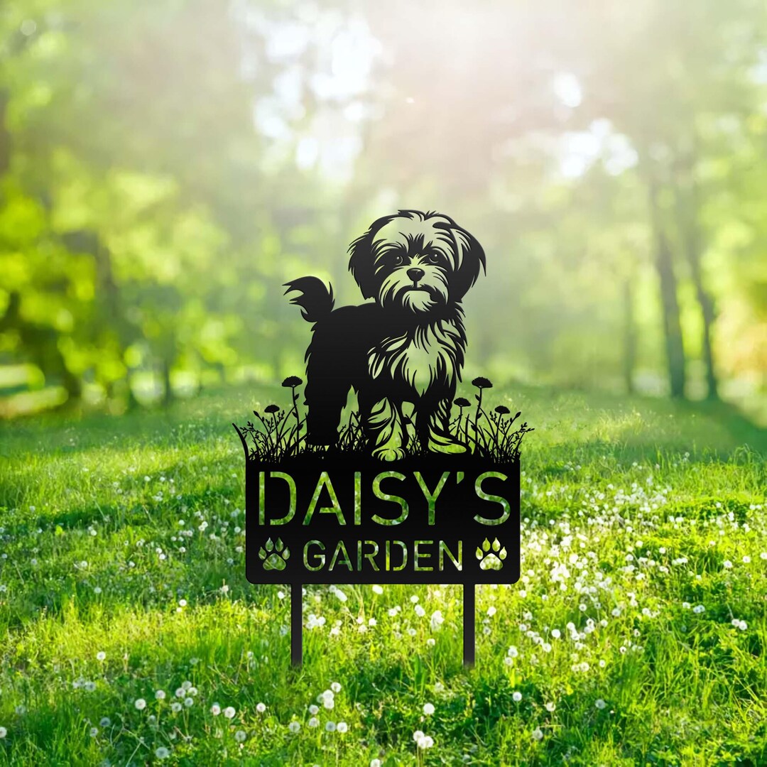 Custom Maltese Dog Metal Memorial Garden Stake Personalized Pet Grave ...