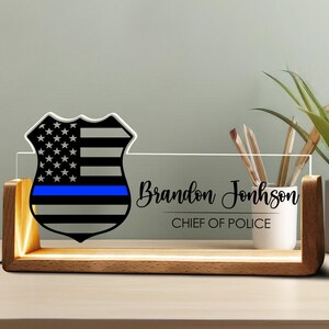 Custom Police Officer Desk Name Plate Personalized Law Enforcement Logo ...