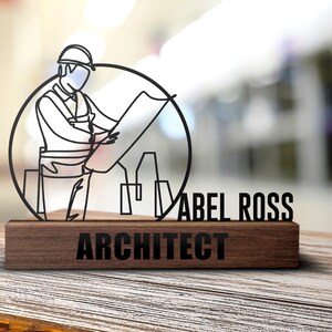 Custom Architect Desk Name Plate Wedge Personalized Architecture ...