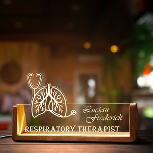 Custom Respiratory Therapist Name Plate Personalized Hospital Employee ...