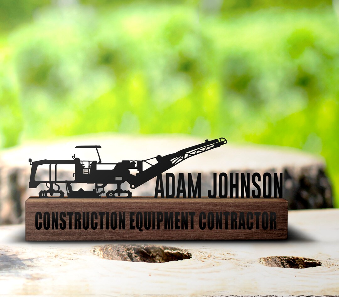 Custom Cold Planer Desk Name Plate Wedge Personalized Heavy Equipment ...