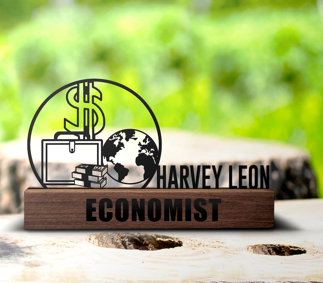 Custom Economist Desk Name Plate Wedge, Personalized Economy Adviser ...