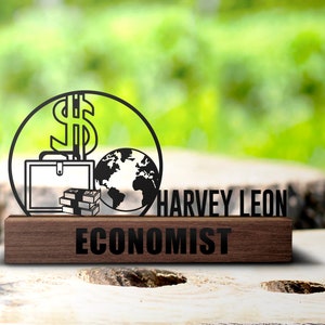 Custom Economist Desk Name Plate Wedge, Personalized Economy Adviser ...