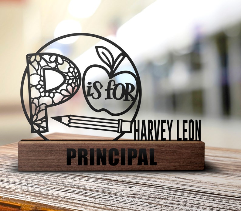 Custom Principal Desk Name Plate Wedge Personalized Head of School ...