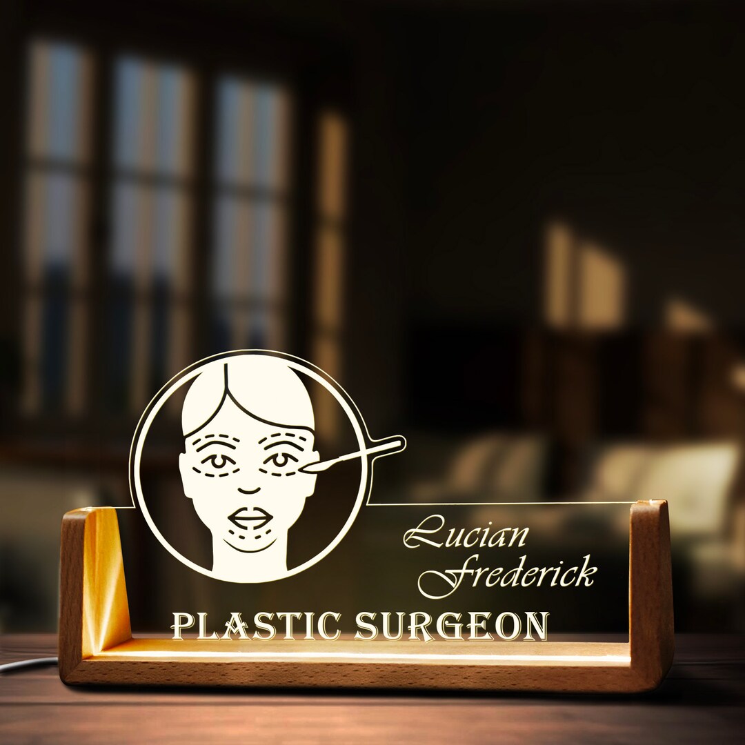 Custom Plastic Surgeon Desk Name Plate Personalized Cosmetic Surgery ...