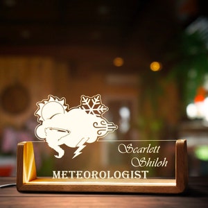 Custom Meteorologist Desk Name Plate Personalized Weather Forecasting ...
