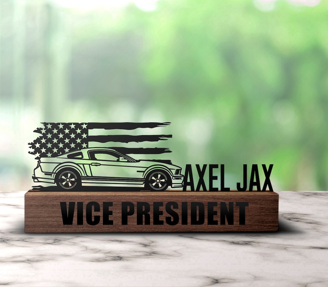 Custom Classic Muscle Car Desk Name Plate Wedge,personalized US Garage ...