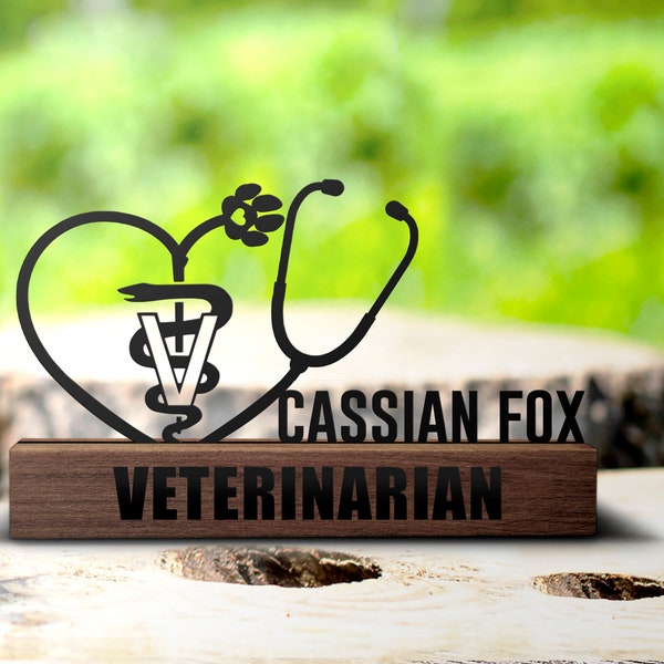 Veterinarian Desk Name Plate - Etsy