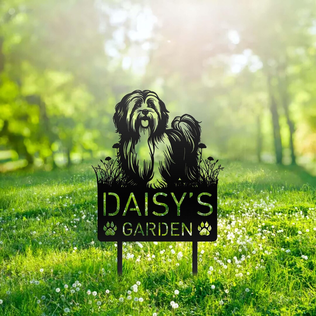 Custom Havanese Dog Metal Memorial Garden Stake Personalized Pet Grave ...