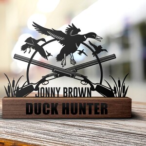 Custom Duck Hunting Desk Name Plate Wedge, Personalized Hunter ...