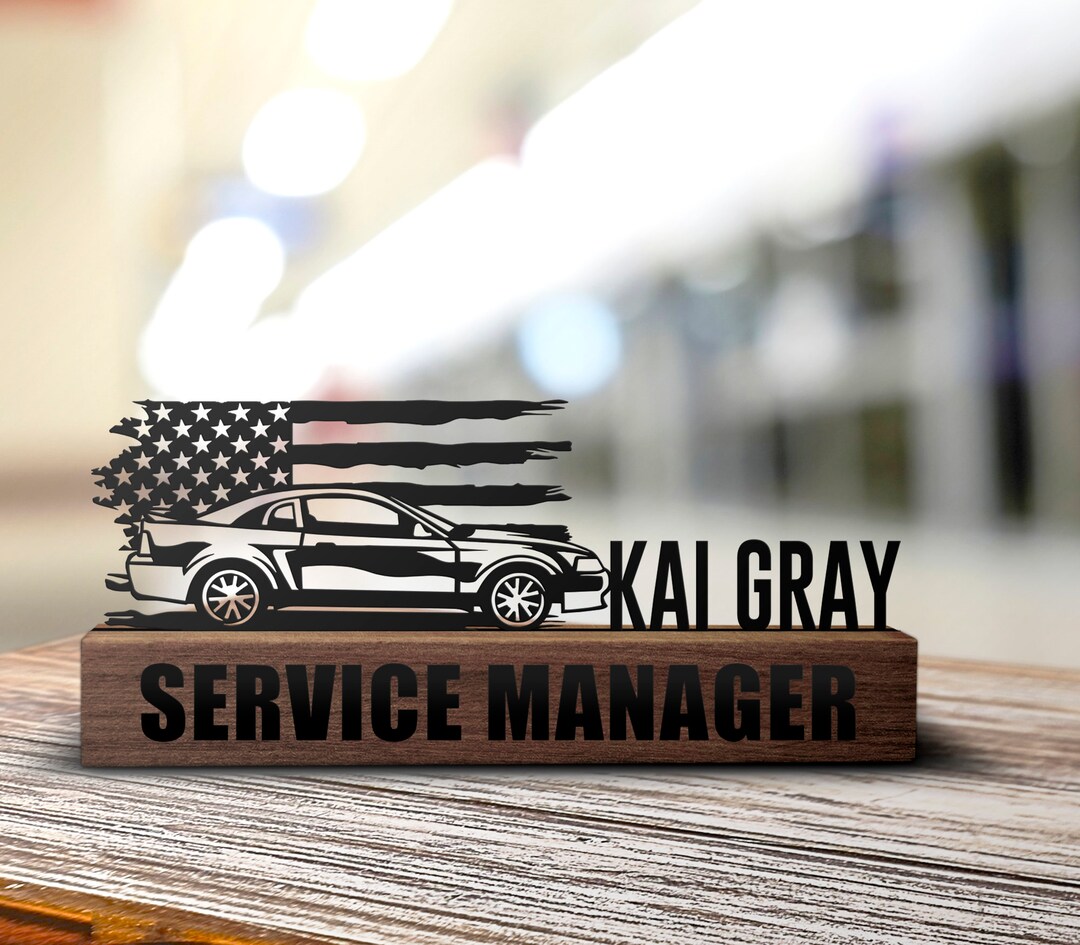 Custom Classic Muscle Car Desk Name Plate Wedge,personalized US Garage ...