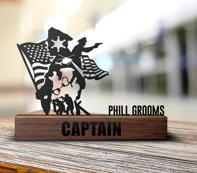 Custom Police Desk Name Plate Wedge Personalized Law - Etsy