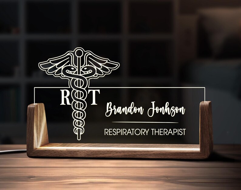 Custom Respiratory Therapist Name Plate Personalized Hospital Employee ...