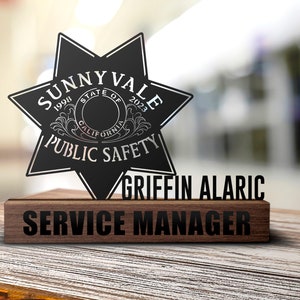 Custom Police Desk Name Plate Wedge Personalized Law Enforcement ...