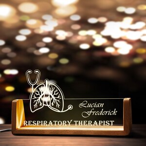 Custom Respiratory Therapist Name Plate Personalized Hospital Employee ...