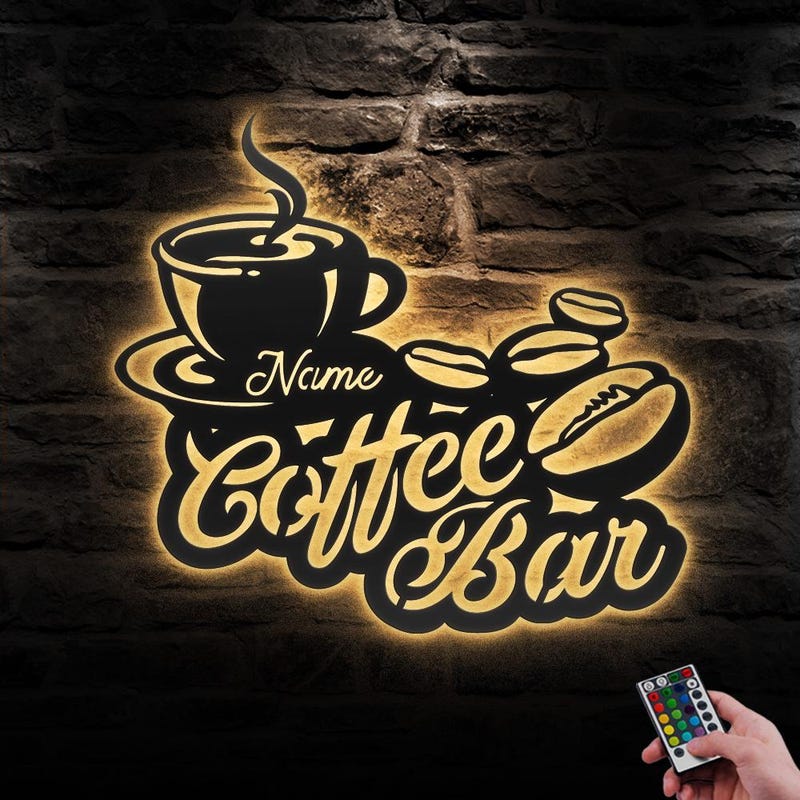 Light up Coffee Sign - Etsy