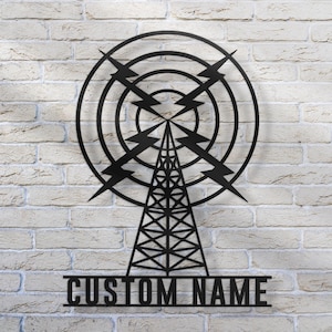 Custom Ham Radio Metal Wall Art LED Light Personalized Amateur Radio ...