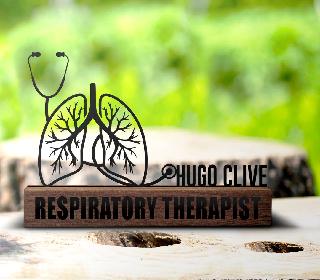 Custom Respiratory Therapist Desk Name Plate Wedge Personalized ...