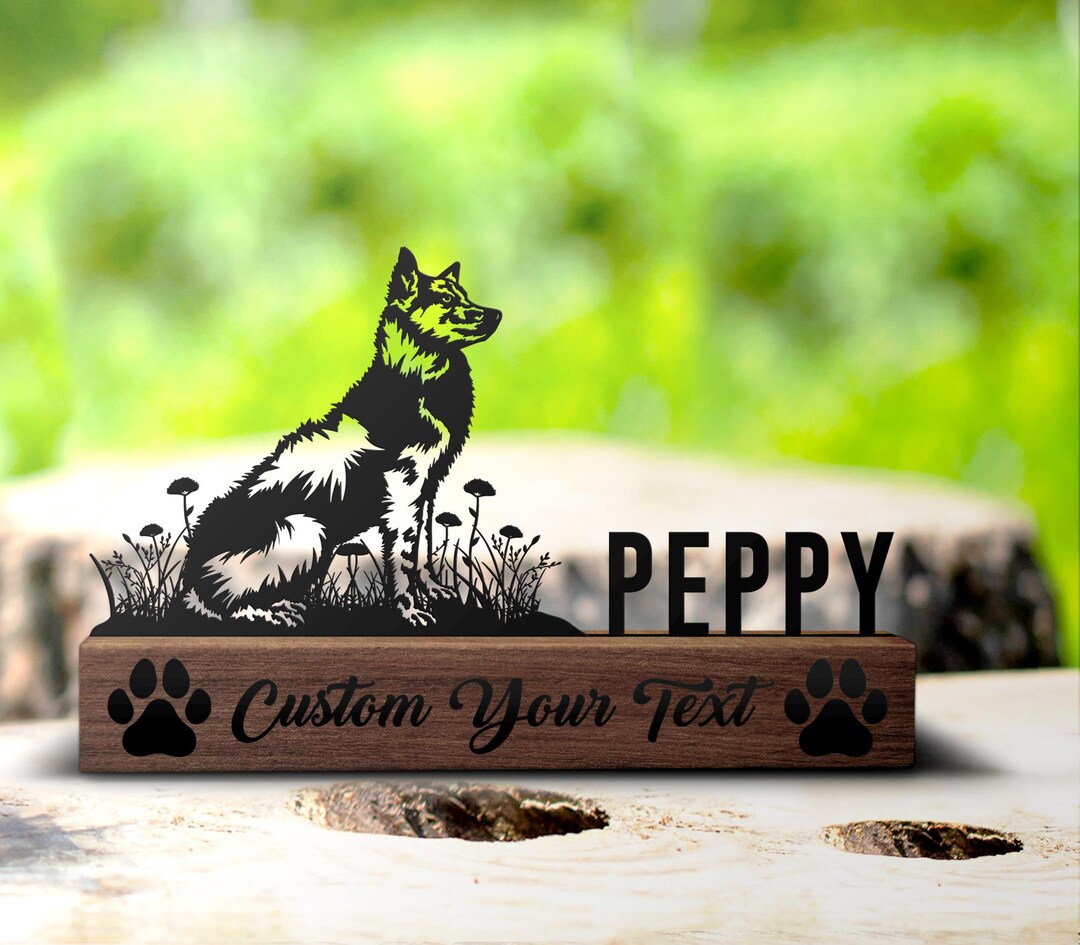 Custom Mudi Dog Desk Name Plate Wedge Personalized Dog Lover Nameplate ...