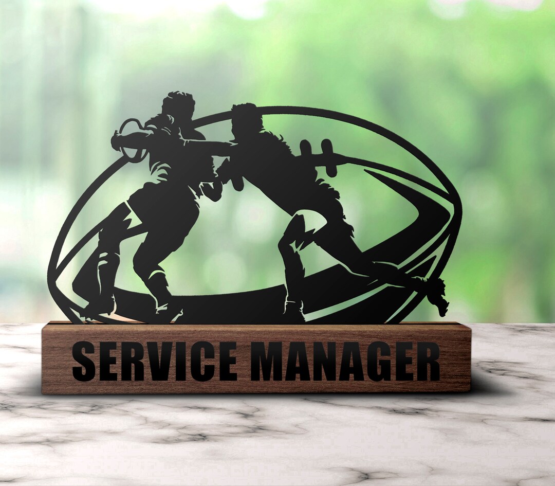 Custom Rugby Union Sport Desk Name Plate Wedge Personalized Player ...