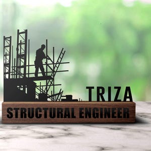 Custom Structural Engineer Desk Name Plate Wedge Personalized ...