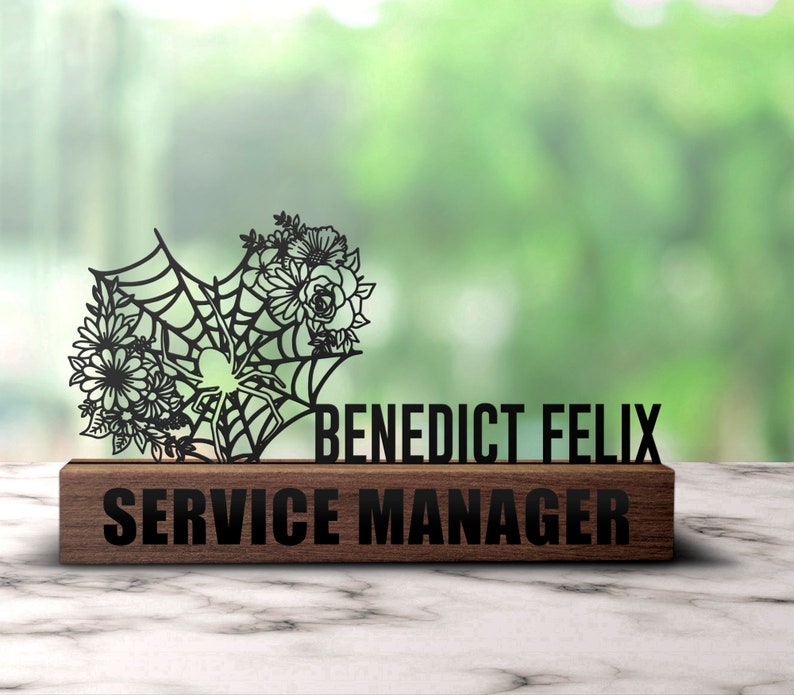 Custom Spider Desk Name Plate Wedge Personalized Tarantula - Etsy