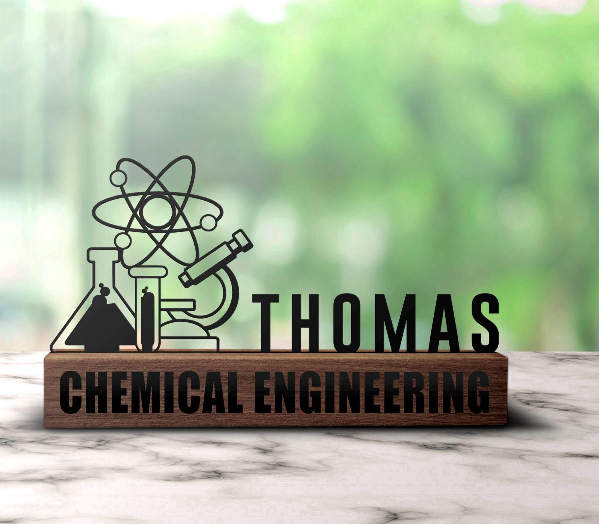 Custom Chemical Engineer Desk Name Plate Wedge Personalized Chemical ...