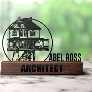 Custom Architect Desk Name Plate Wedge Personalized Architecture ...