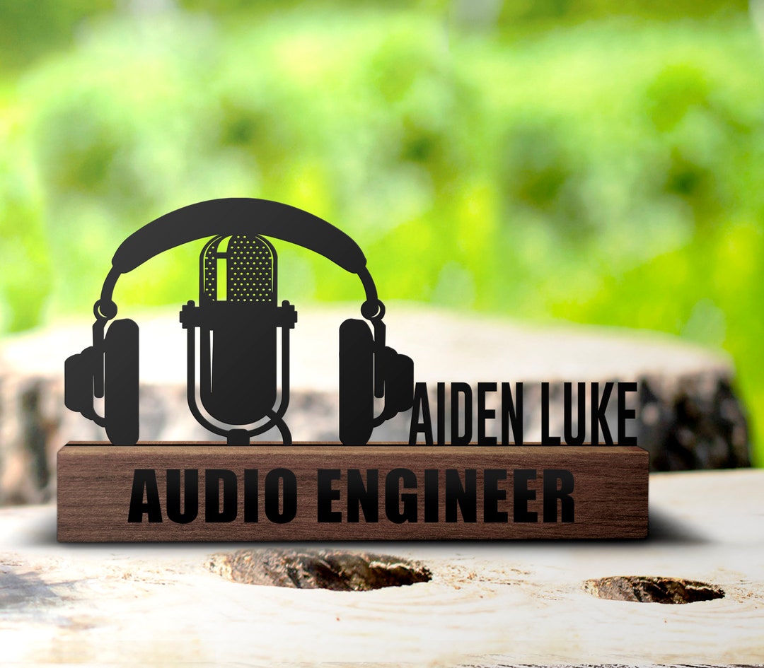 Custom Music Recording Desk Name Plate Wedge Personalized Producer ...